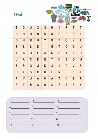 wordsearch clothes | PDF