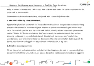 Business Intelligence voor Managers – Geef Big Data de ruimte | PDF