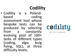 Codility success story - Gamification in recruitment - Manu Melwin Joy ...