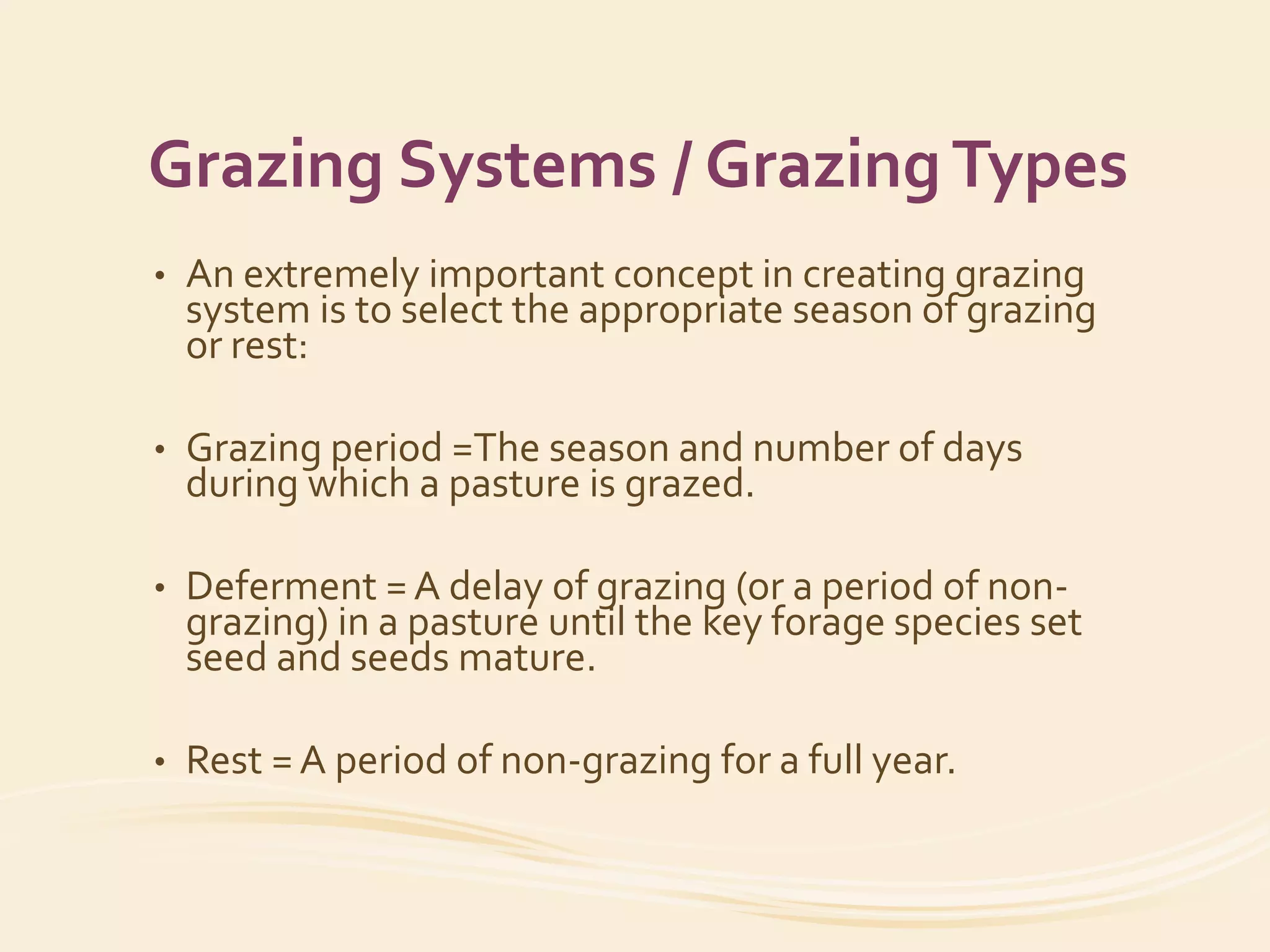 Grazing systems and Managment | PPTX