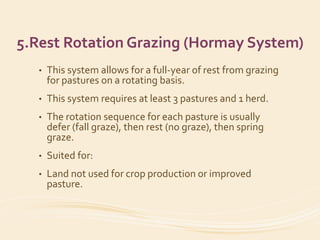 Grazing systems and Managment | PPTX