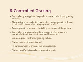 Grazing systems and Managment | PPTX | Agriculture | Industries