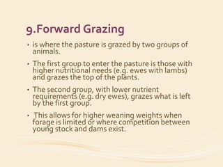 Grazing systems and Managment | PPTX | Agriculture | Industries