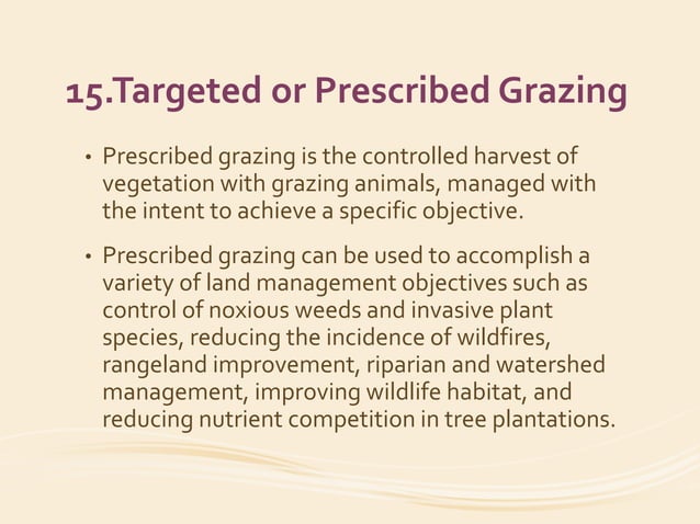 Grazing systems and Managment | PPTX | Agriculture | Industries