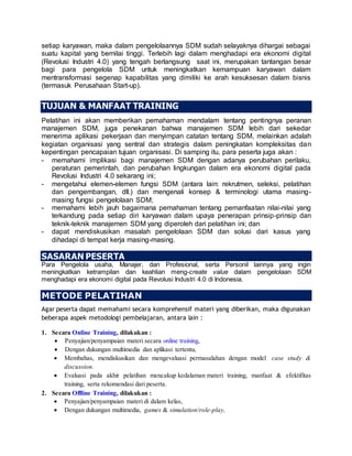 2021 Silabus Training Creating Value Human Resources Management Hrm