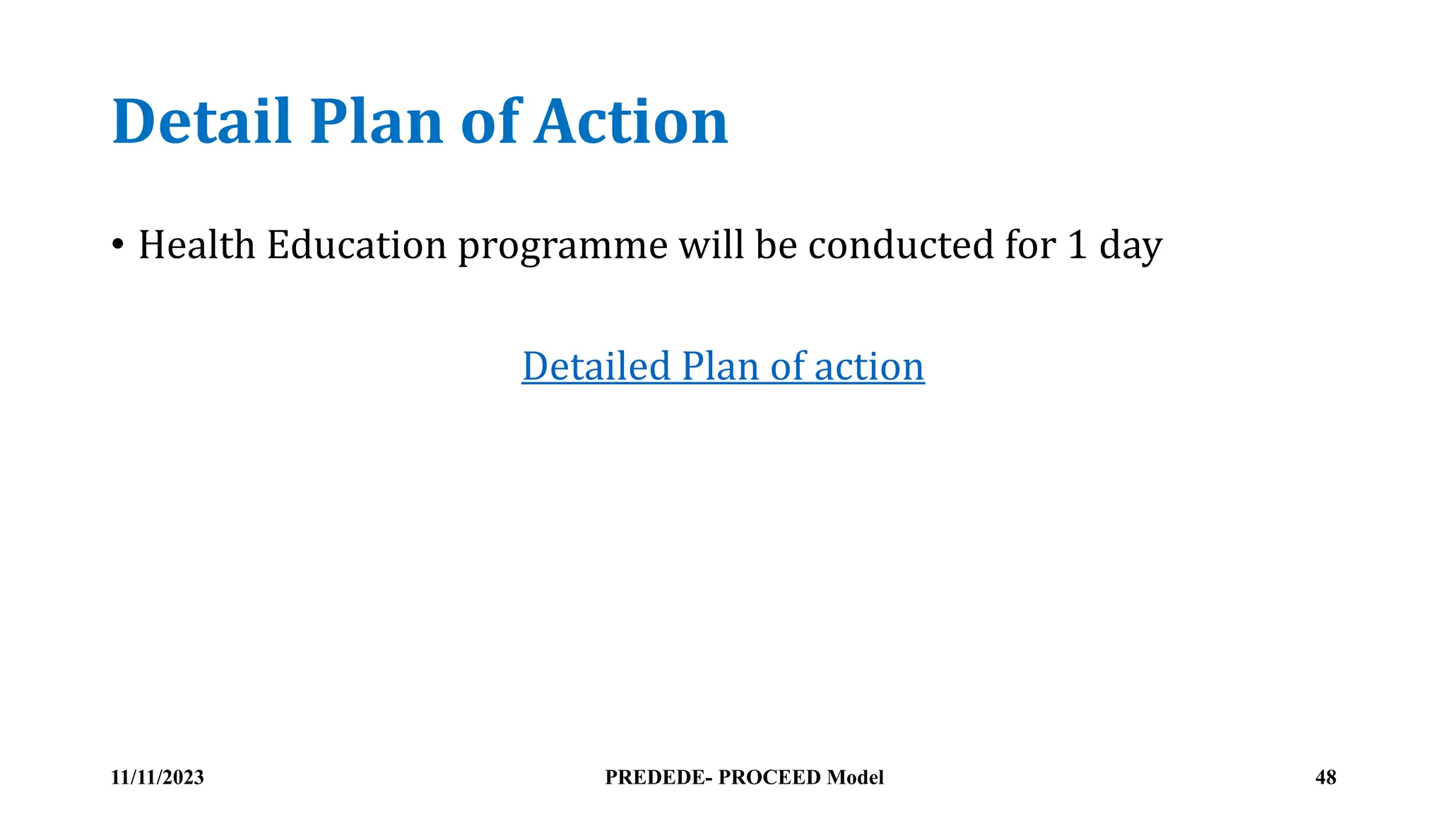 Preparation of model health education plan, PRECEDE-PROCEED.pptx