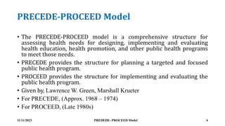 Preparation of model health education plan, PRECEDE-PROCEED.pptx