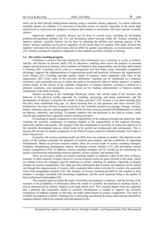 Strengthening students’ scientific literacy through scientific coaching ...