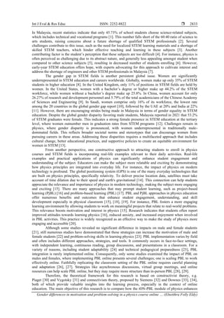 Gender differences in motivation and problem-solving in a physics ...