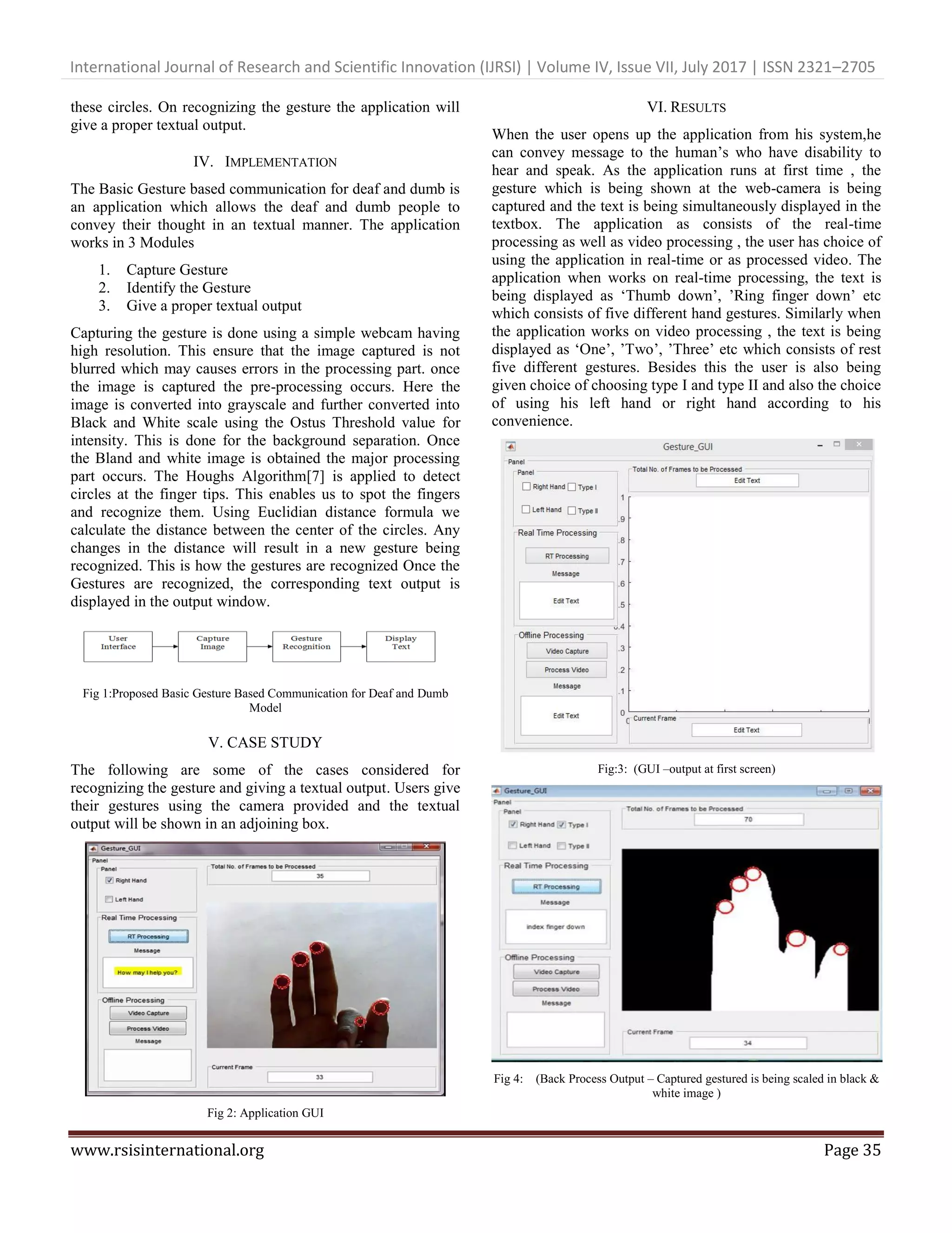 Basic Gesture Based Communication for Deaf and Dumb | PDF