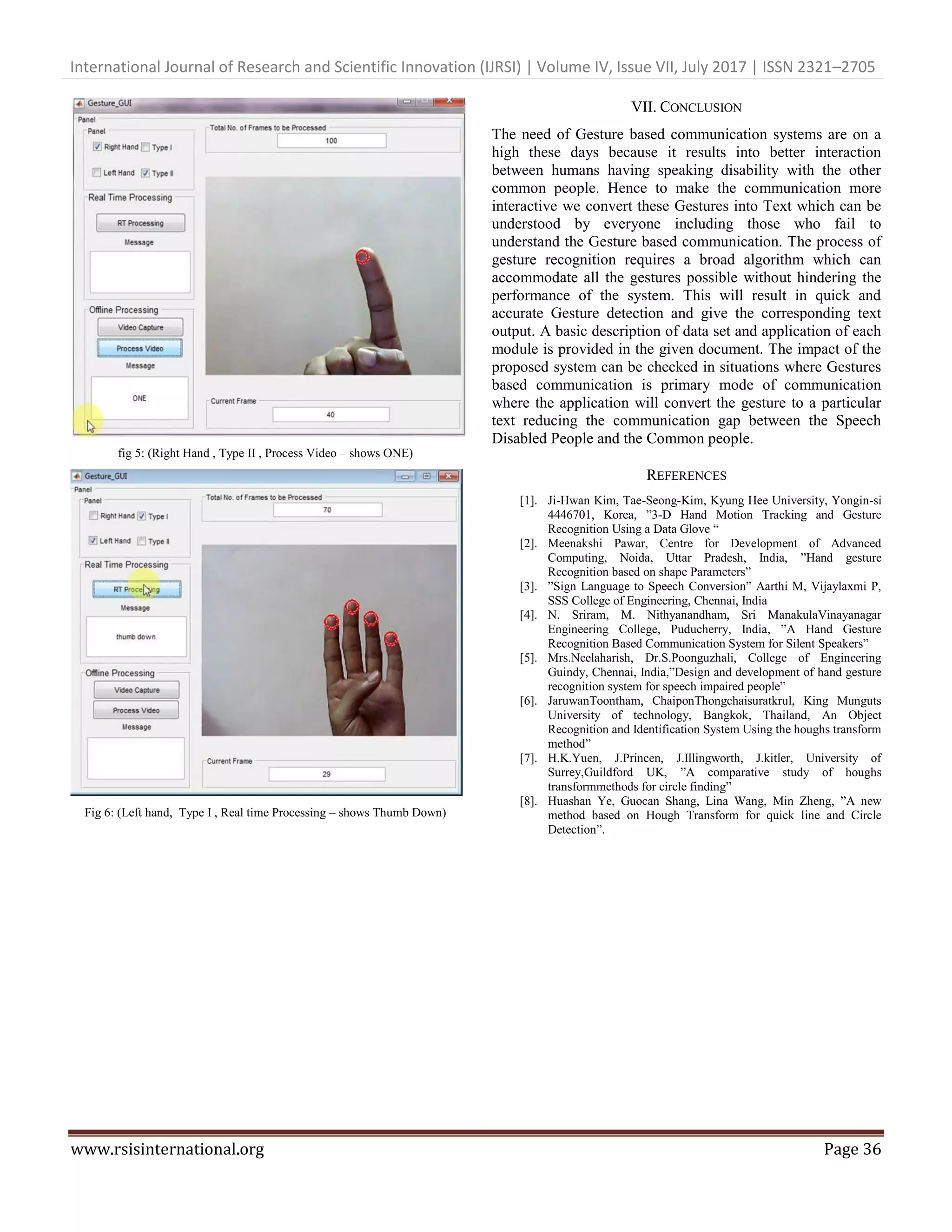 Basic Gesture Based Communication for Deaf and Dumb | PDF