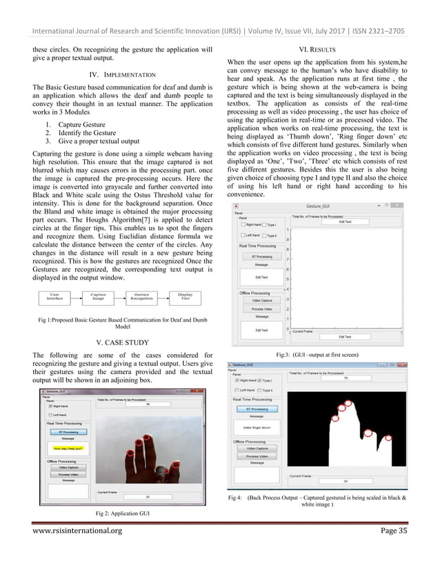Basic Gesture Based Communication for Deaf and Dumb | PDF