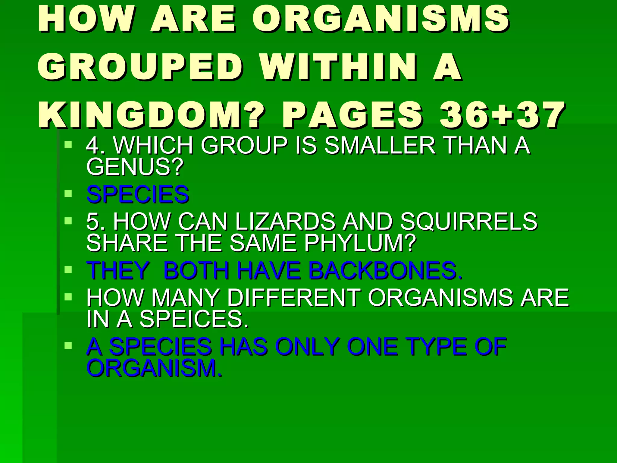 34 41 classifying living things | PPT