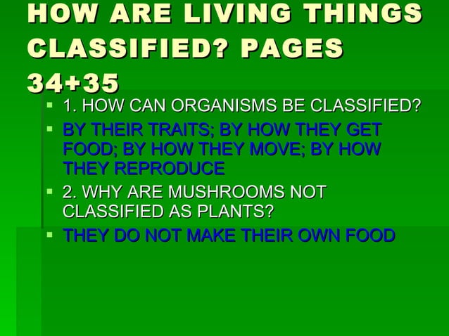 34 41 classifying living things | PPT