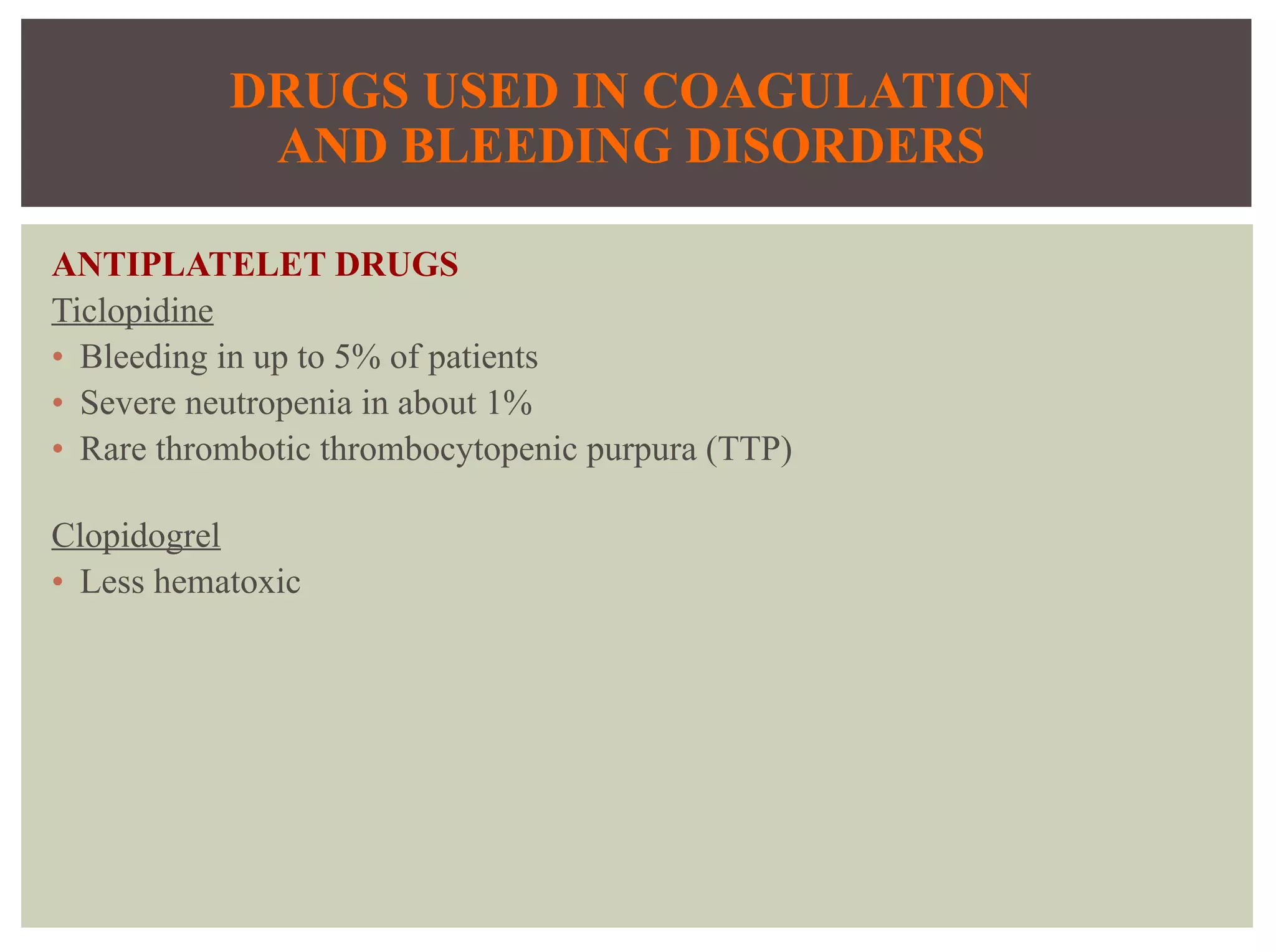 34 drugs-used-in-coagulation-and-bleeding-disorders | PDF