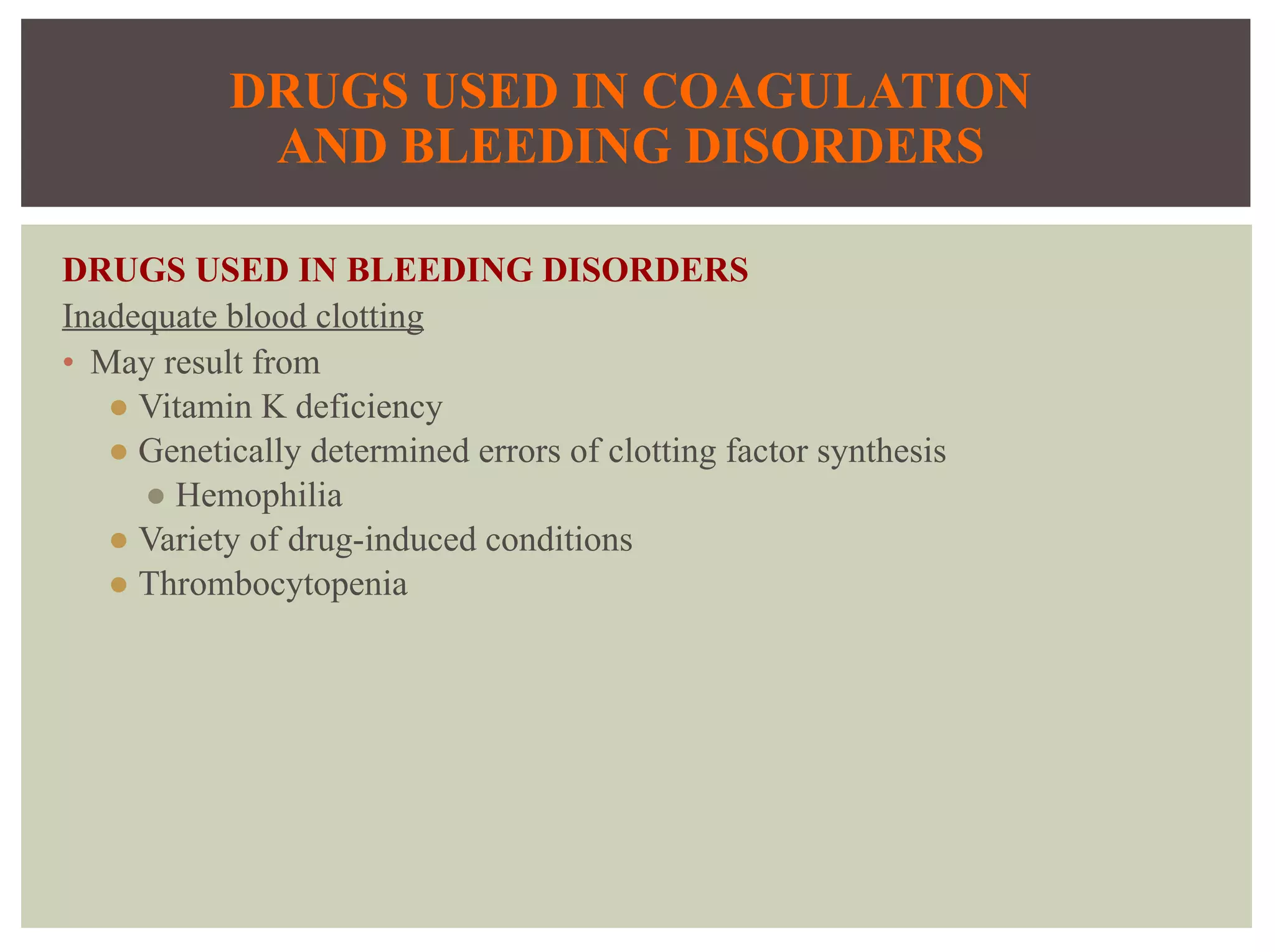 34 drugs-used-in-coagulation-and-bleeding-disorders | PDF