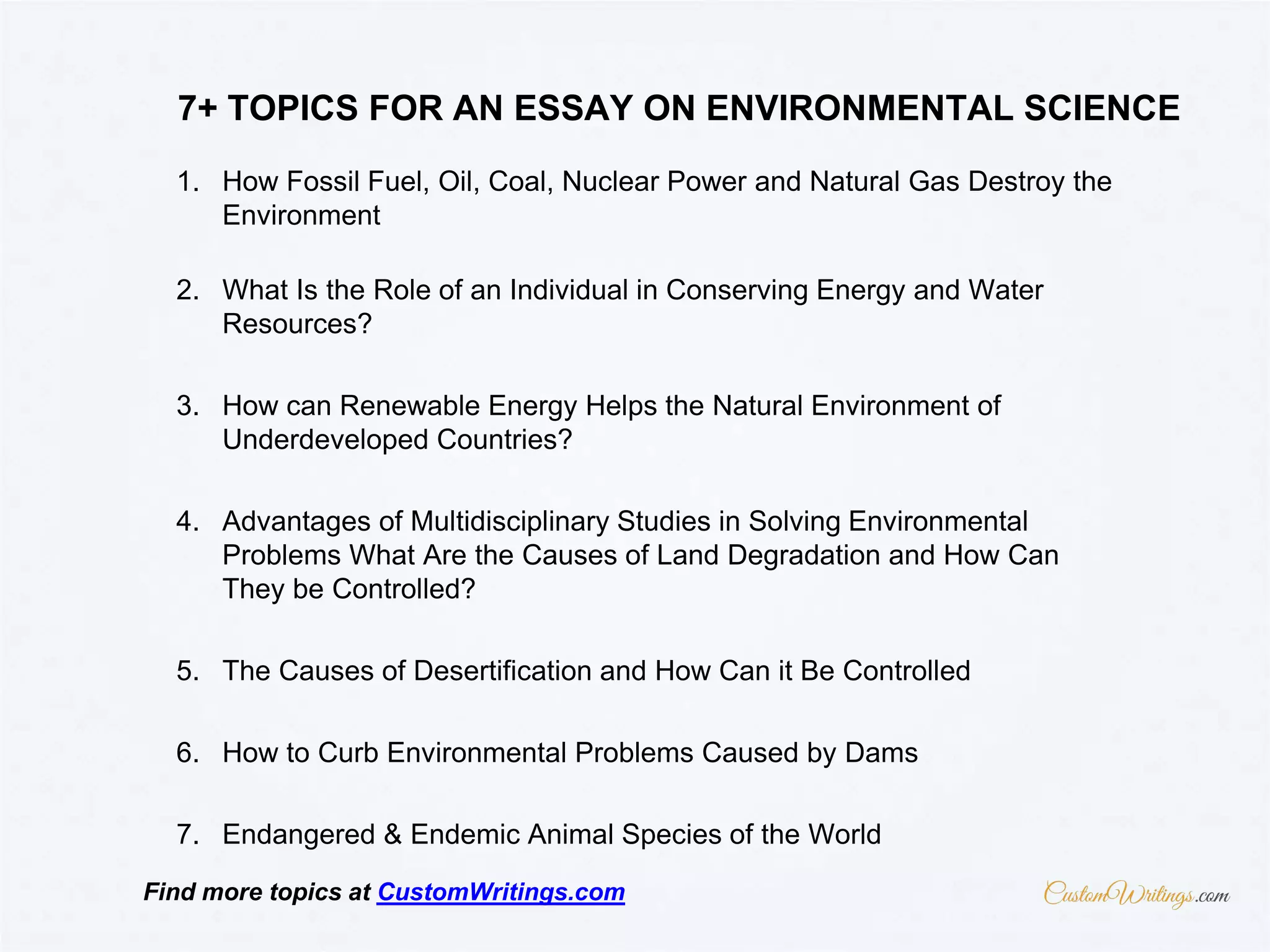 COMPLETE GUIDE ON WRITING A DEFINITION ESSAY ON ENVIRONMENTAL SCIENCE ...