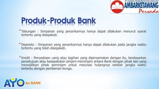 LITERASI KEUANGAN AYO MENABUNG KE BANK | PDF