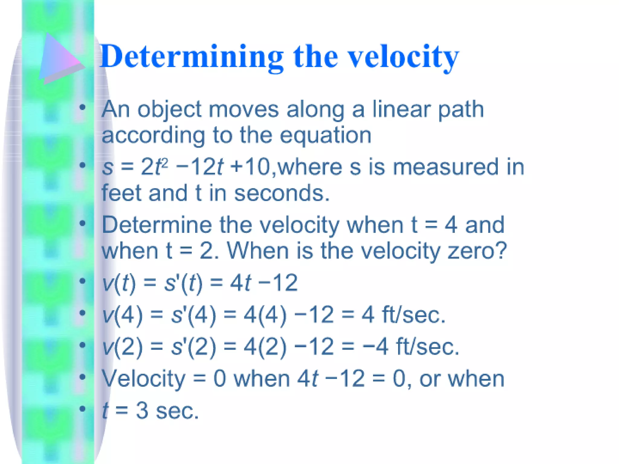 3.4 Velocity And Other Rates Of Change | PPT