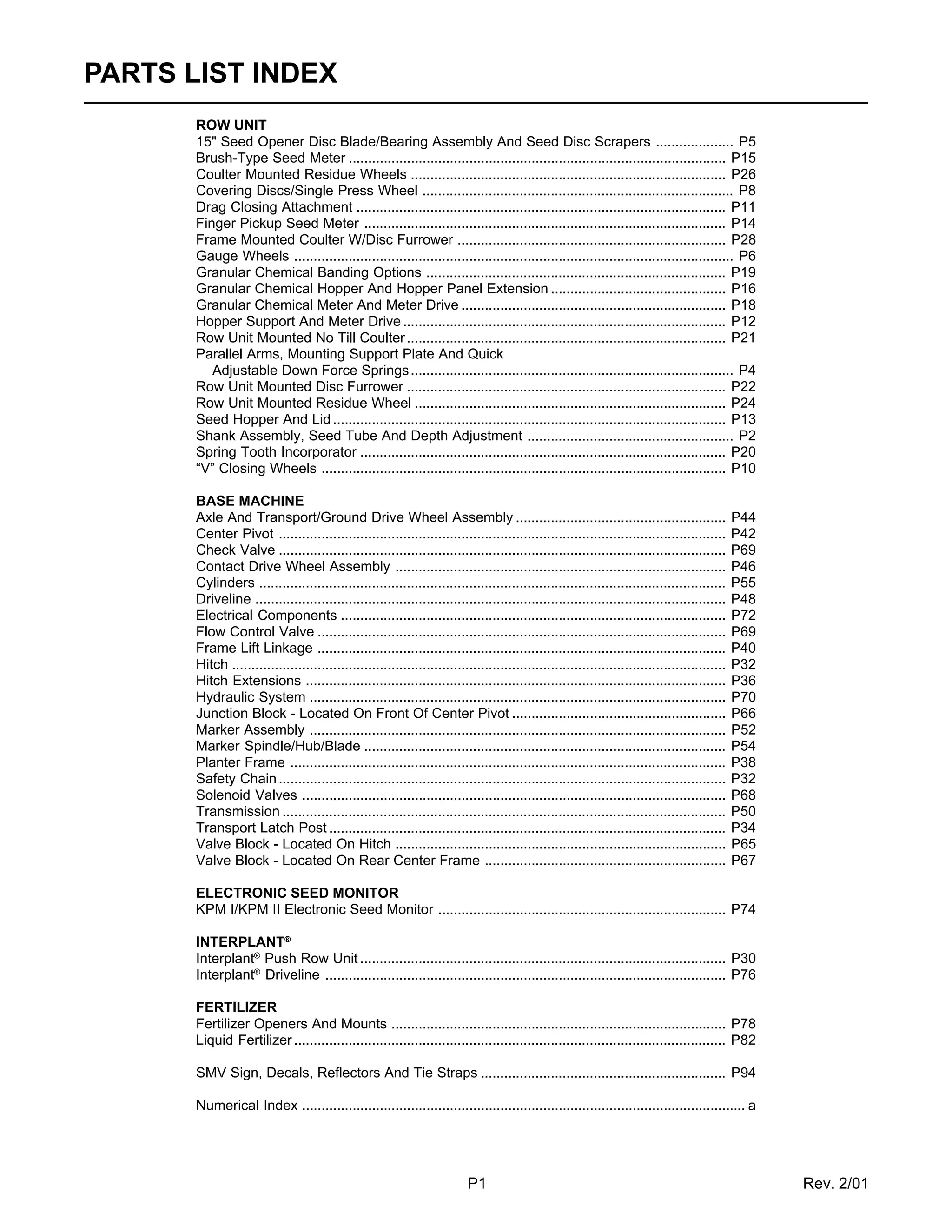 Kinze 3400 parts catalog | PDF