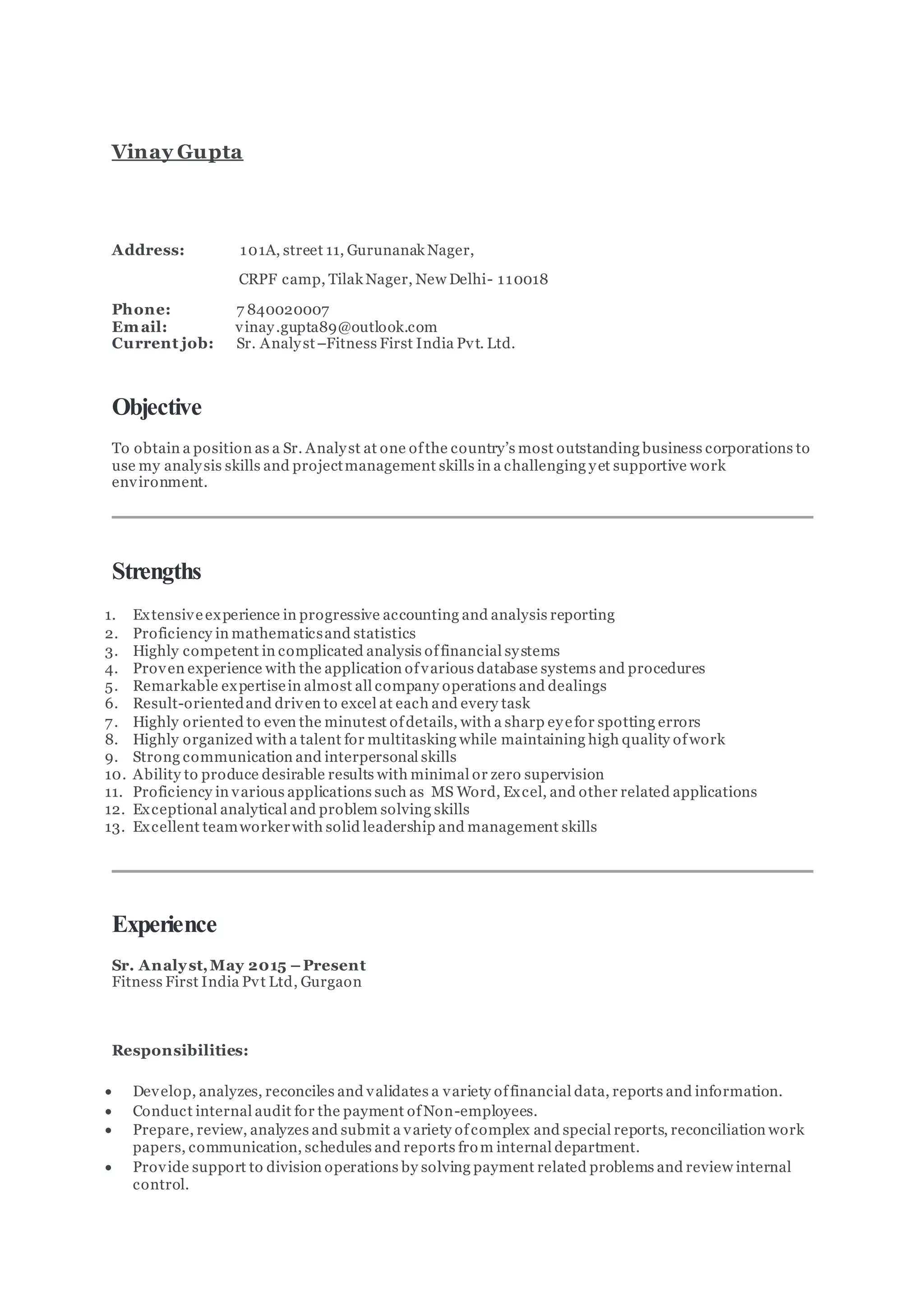 Vinay Resume | PDF