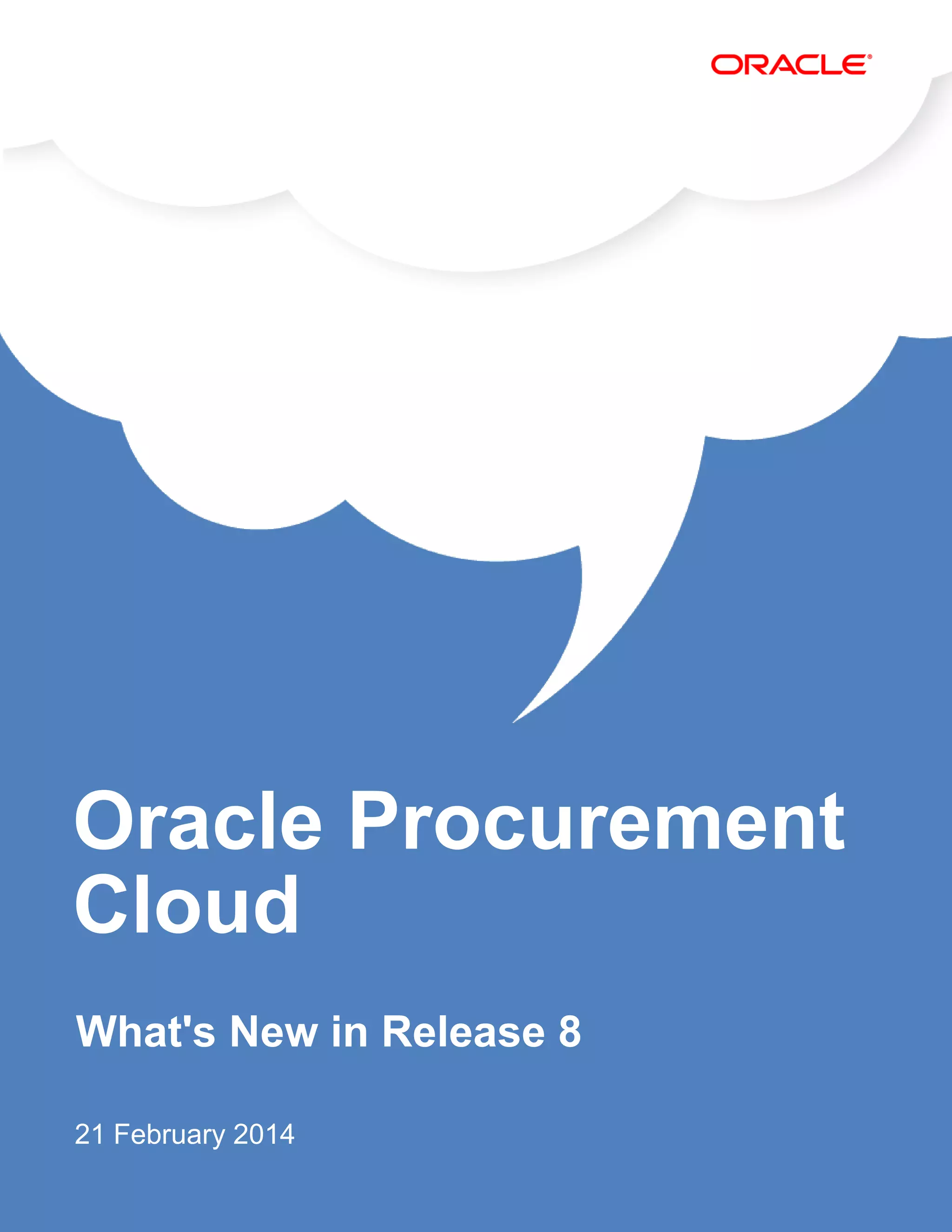 Oracle_Procurement_Cloud_Release_8_Whats_New | PDF