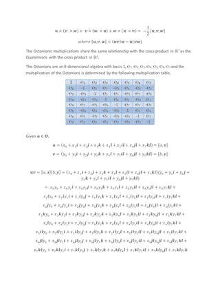 Seven Dimensional Cross Product using the Octonionic Fanoplane | DOCX