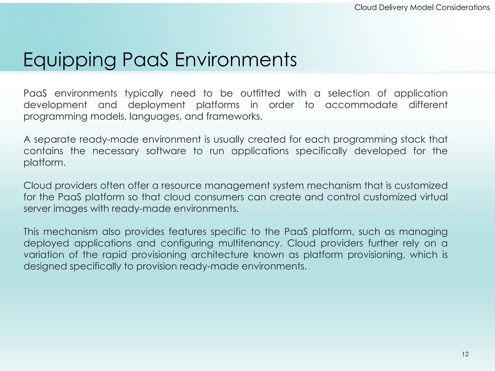cloud delivery model considerations are explained here | PPT