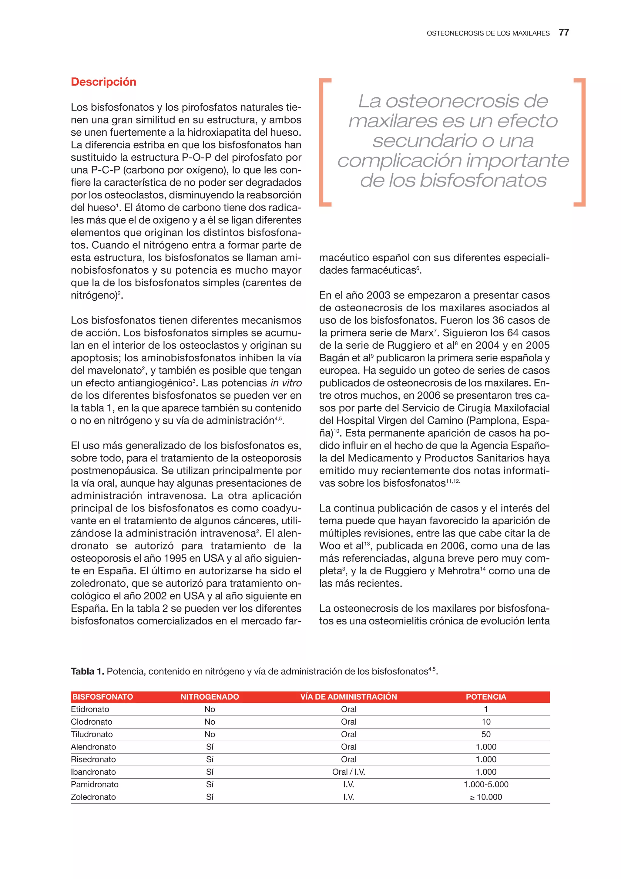 Problemas óseos asociados al uso de bisfosfonatos: ¿evitan o producen ...