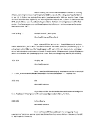 CV - Tim Spencer | DOCX