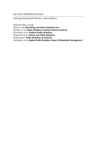 Applied Public Relations Cases In Stakeholder Management 3rd Edition ...