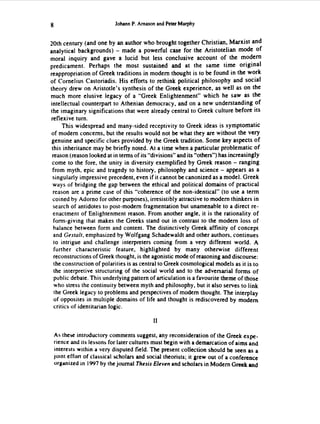 Agon Logos Polis The Greek Achievement And Its Aftermath Johann P ...