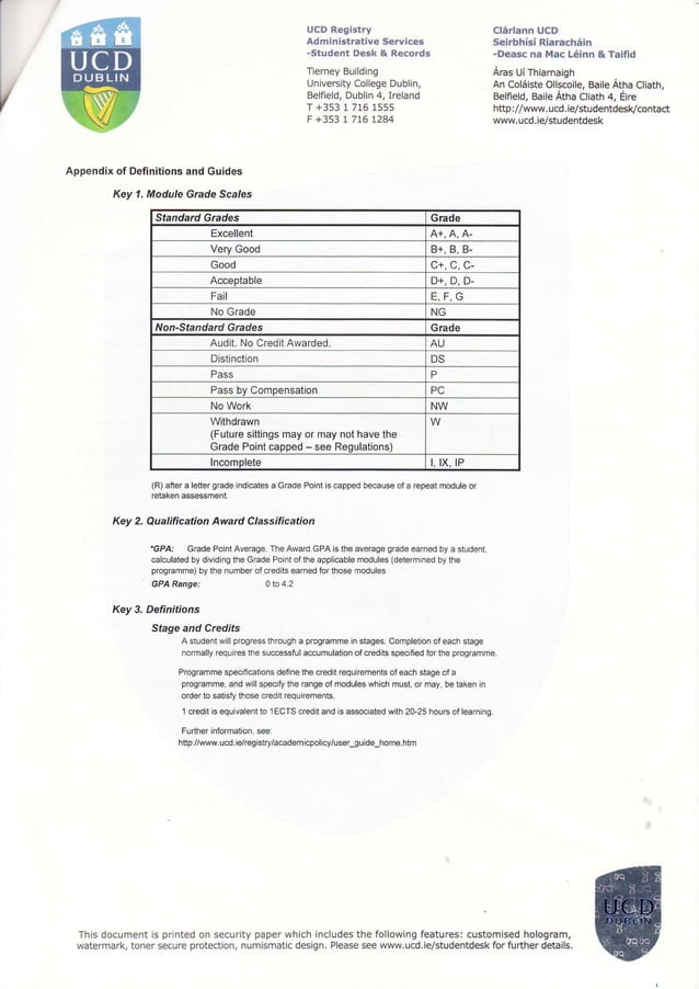 Degree Transcript | PDF