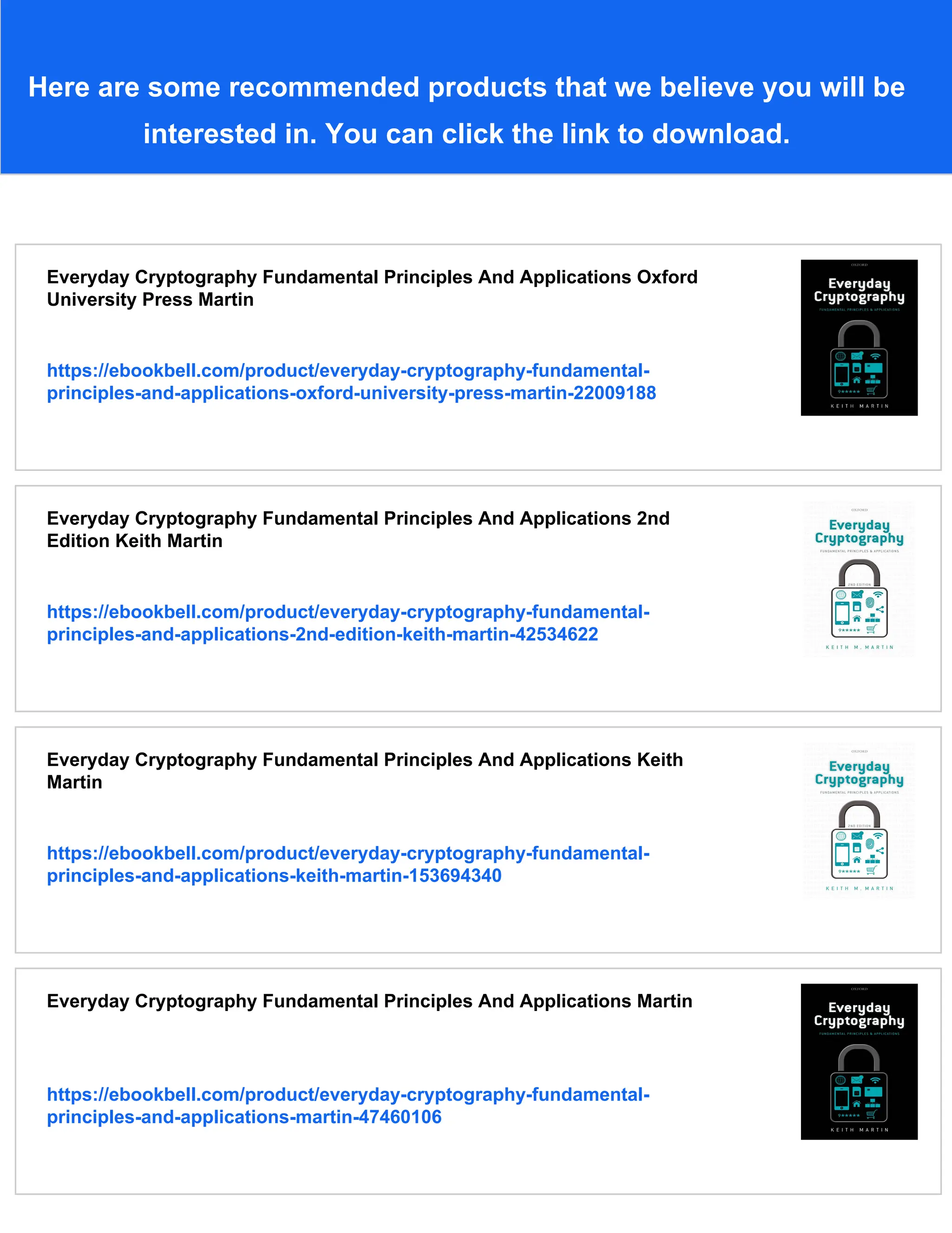 Everyday Cryptography Fundamental Principles And Applications 2nd Edition Keith Martin | PDF