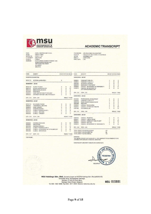 Resume Nurul Nadzirah Feizal | PDF