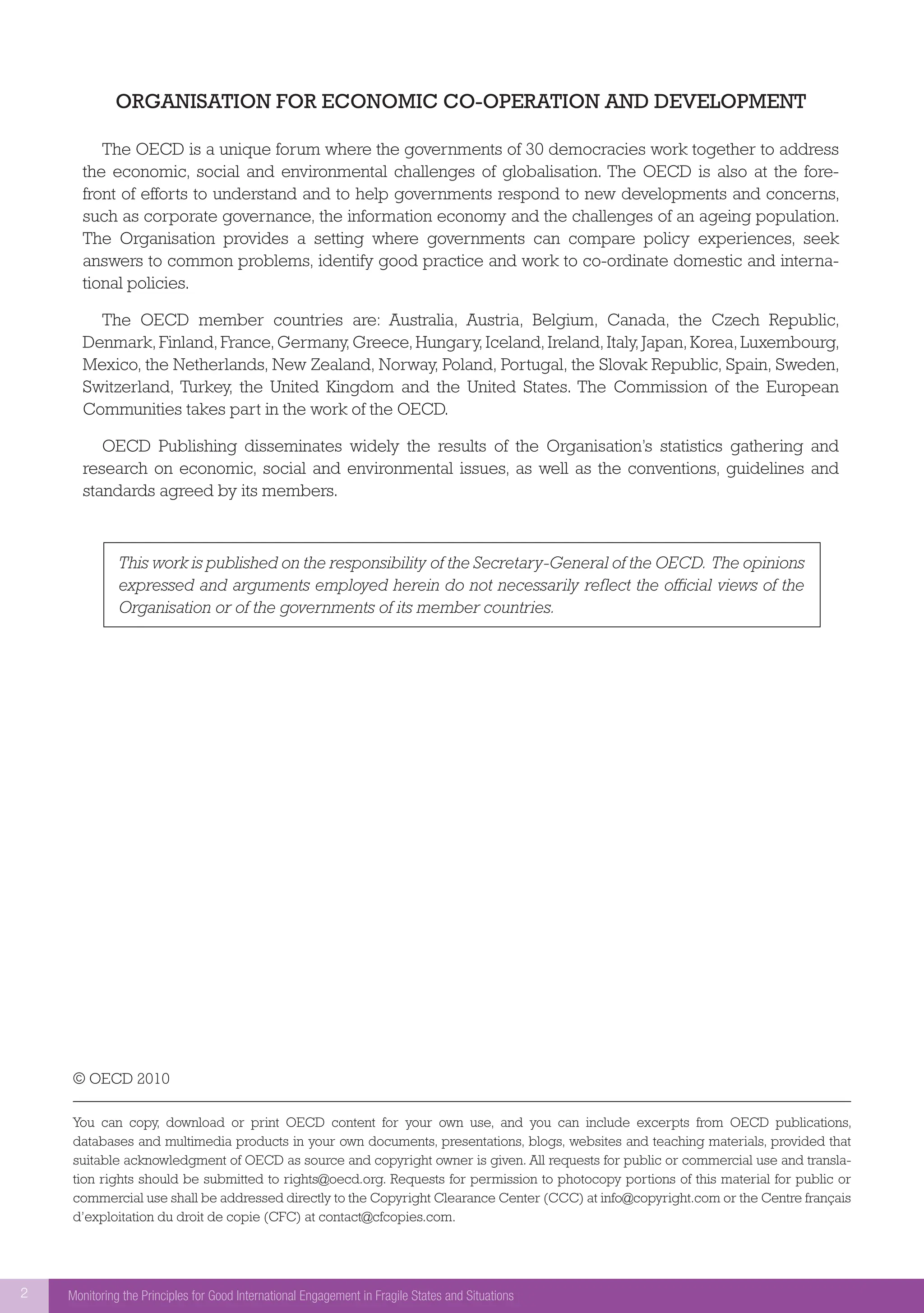 Monitoring The Principles For Good International Engagement In Fragile ...