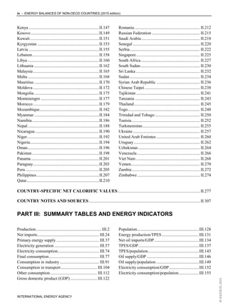 Energy Balances Of Nonoecd Countries 2015 Oecd | PDF