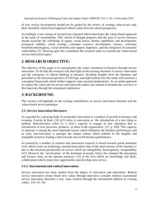 VALUES ORIENTATION IN BUSINESS THROUGH SERVICE INNOVATION: A CONCEPTUAL FRAMEWORK | PDF