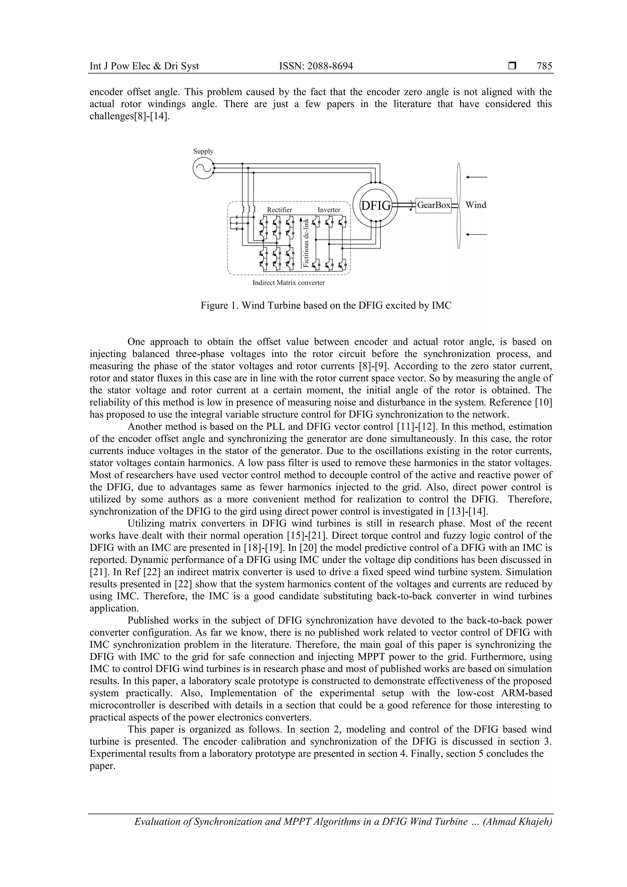 Evaluation Of Synchronization And Mppt Algorithms In A Dfig Wind