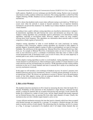 DEADLOCK RECOVERY TECHNIQUE IN BUS ENHANCED NOC ARCHITECTURE | PDF