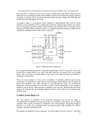DEADLOCK RECOVERY TECHNIQUE IN BUS ENHANCED NOC ARCHITECTURE | PDF