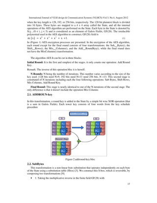 Design and Implementation A different Architectures of mixcolumn in FPGA | PDF | Computing ...