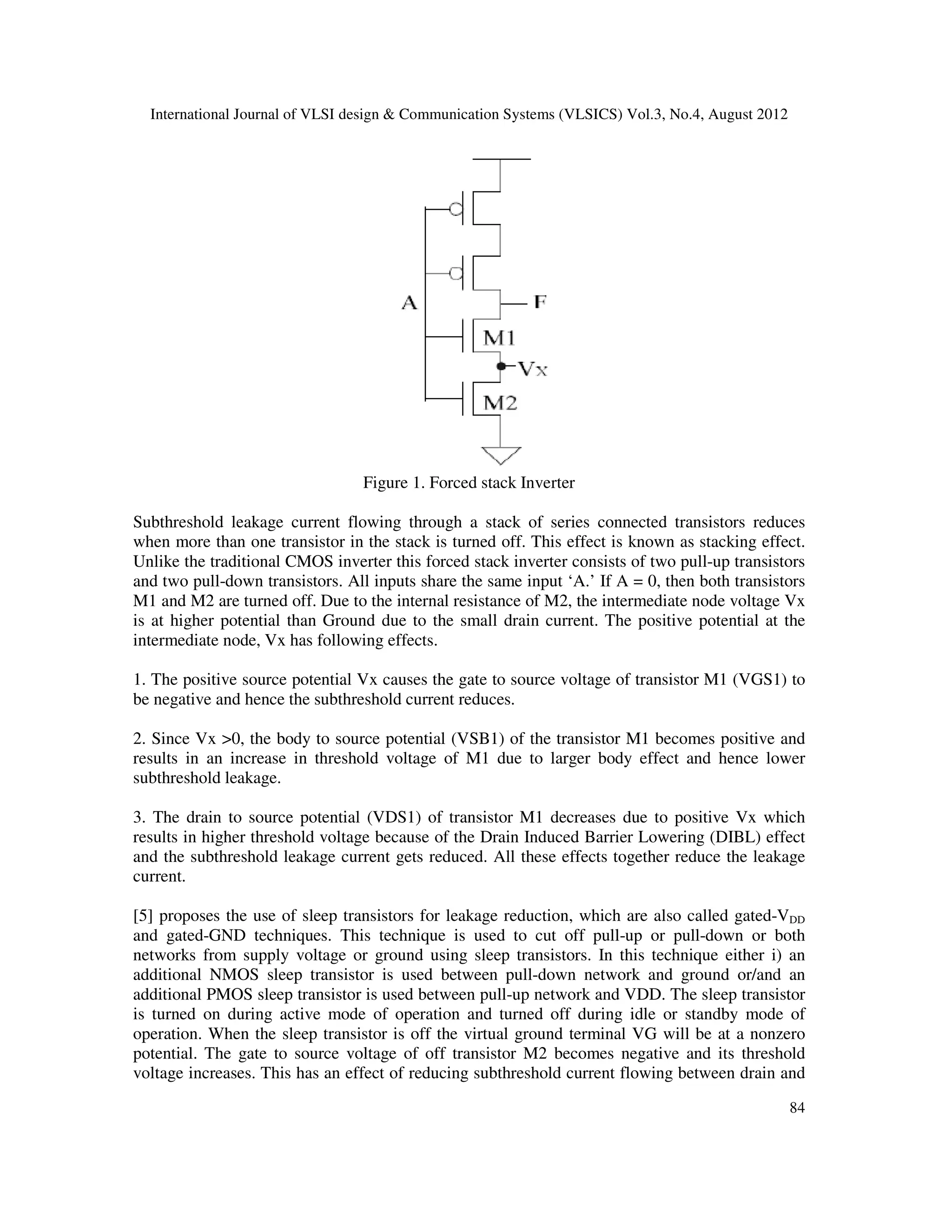 NOVEL SLEEP TRANSISTOR TECHNIQUES FOR LOW LEAKAGE POWER PERIPHERAL ...