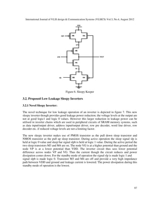 NOVEL SLEEP TRANSISTOR TECHNIQUES FOR LOW LEAKAGE POWER PERIPHERAL CIRCUITS | PDF