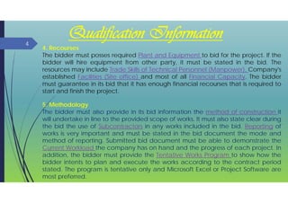 Proforma Contract Bid Requirements | PPT
