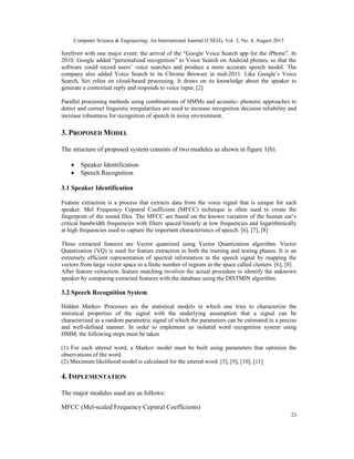 AN EFFICIENT SPEECH RECOGNITION SYSTEM | PDF