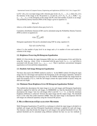 CONTRAST ENHANCEMENT TECHNIQUES USING HISTOGRAM EQUALIZATION METHODS ON COLOR IMAGES WITH POOR ...