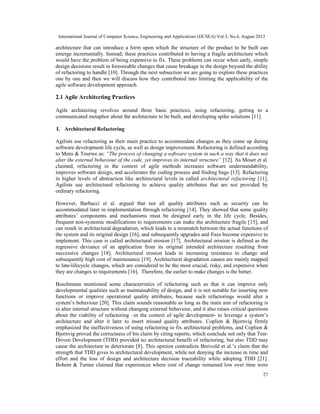 ARCHITECTING IN THE CONTEXT OF AGILE SOFTWARE DEVELOPMENT: FRAGILITY VERSUS FLEXIBILITY | PDF