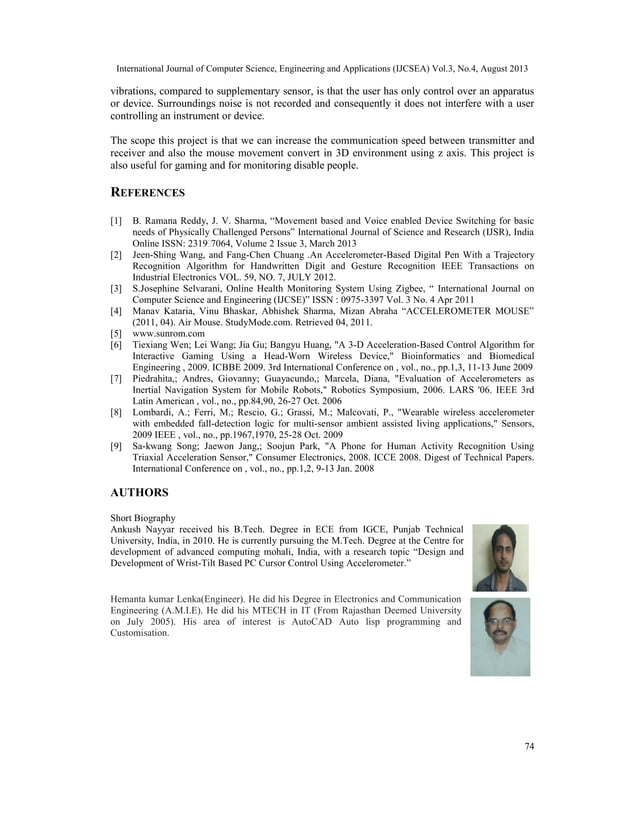 DESIGN AND DEVELOPMENT OF WRIST-TILT BASED PC CURSOR CONTROL USING ...