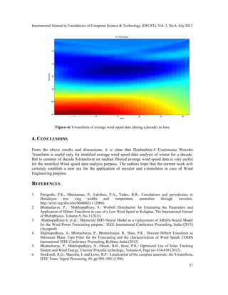 Wind Speed Data Analysis for Various Seasons during a Decade by Wavelet and S transform | PPT